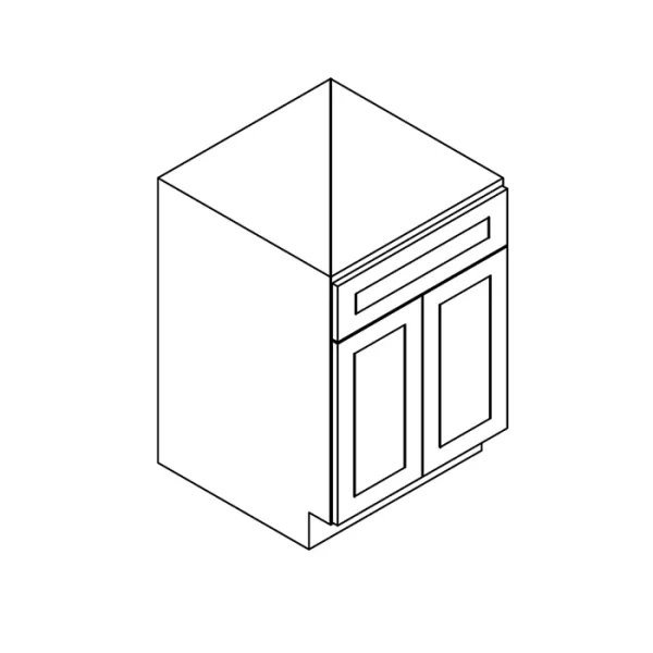 Sink Base - Two Doors Single False Panel [TQ] - Shaker Kitchen Cabinets